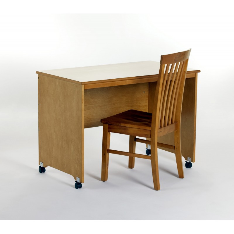 Schoolhouse Mobile Desk and Chair in Pecan – Kids Furniture In Los Angeles